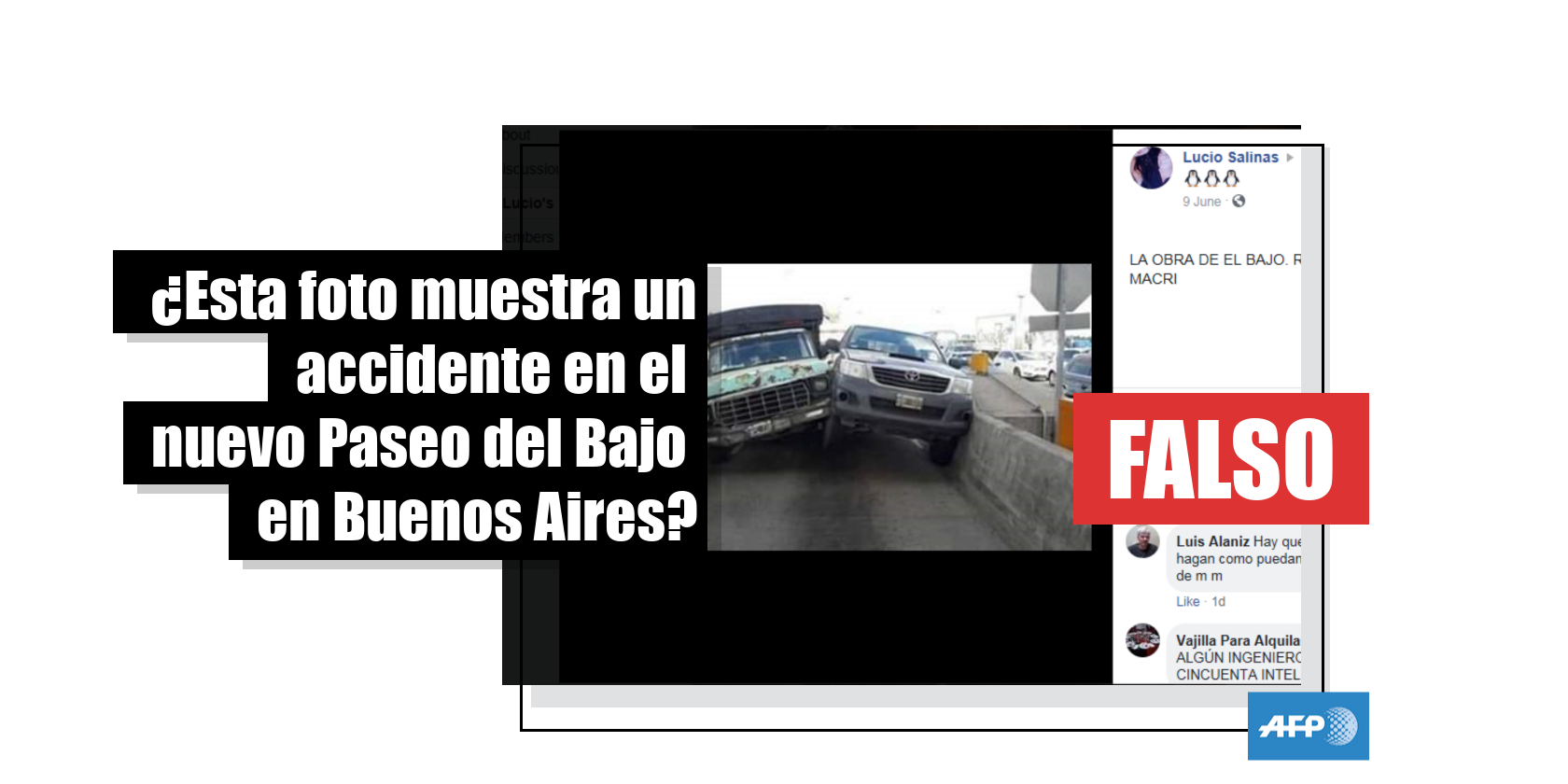No, estas camionetas no chocaron en el Paseo del Bajo, el corredor vial ... No, estas camionetas no chocaron en el Paseo del Bajo, el corredor vial ...